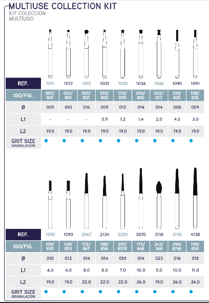 3R Diamond Bur kit - Multi use Collection Kit, Aluminum Bur Block (10.