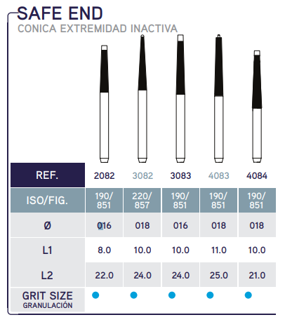3R Diamond Bur FG - Safe End