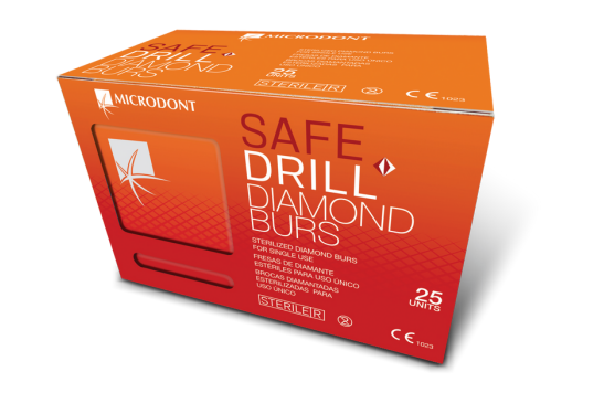3R Diamond Bur FG Sterile ,Safe Drill (Single Use) - Pear (Pkg of 25)