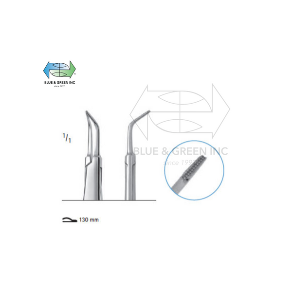 Forceps for removing needles canal curved (z200-b130)